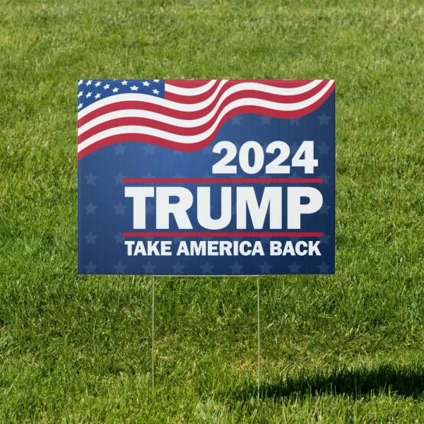 Trump Yard Sign Take America Back 12x18 - SHOP USA1